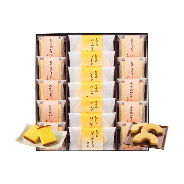 【三越伊勢丹 御中元 総合カタログ ギフトコード】Ｂ０３８５７３ 【商品名】〈烏鶏庵（うけいあん）〉烏骨鶏（うこっけい）かすていら・バームクーヘン詰合せ【内容量】烏骨鶏かすていら×１０、烏骨鶏バームクーヘン×７【消費・賞味期間】常温で３０日...
