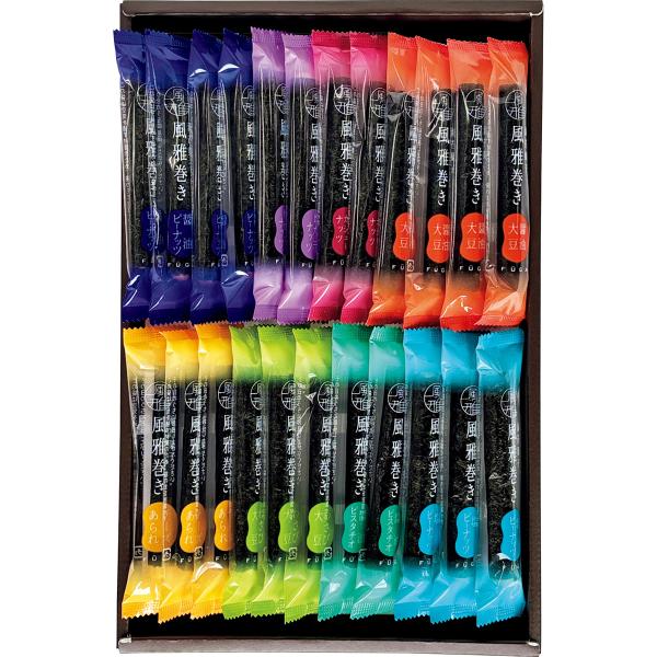 【三越伊勢丹 御中元 総合カタログ ギフトコード】Ｂ０３８９２３ 【商品名】〈風雅〉風雅巻き詰合せ【内容量】醤油大豆・醤油ピーナッツ×各４、塩ピーナッツ・わさび大豆・チーズあられ×各３、醤油カシューナッツ・塩カシューナッツ・醤油ピスタチオ×...