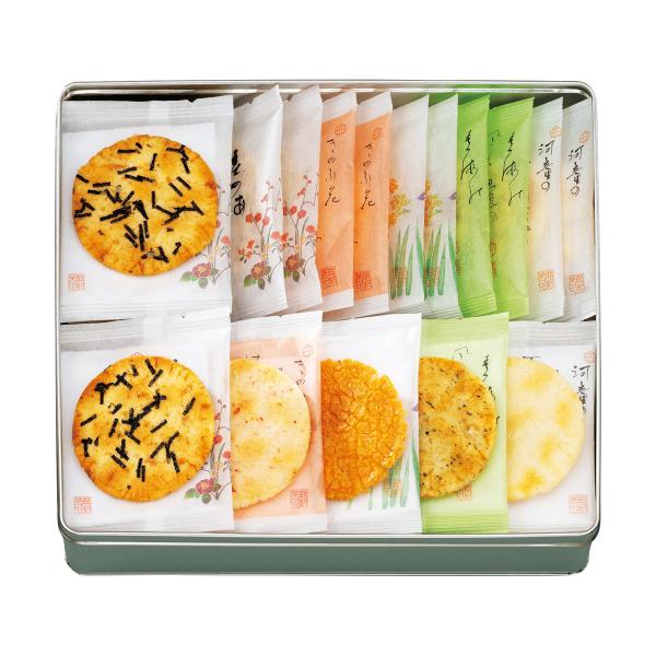 【三越伊勢丹 御中元 総合カタログ ギフトコード】Ｂ０３９３４３ 【商品名】〈京都・六角　蕪村菴〉五菓良撰【内容量】青磯のかほり・のたりのたり・花満月×各４、えび名月×８、塩名月×７、計２７枚【外装サイズ】縦29×横26×高さ8cm