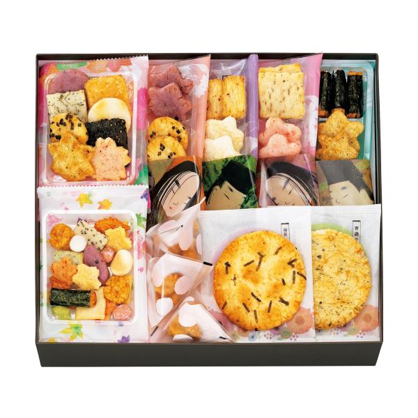 【三越伊勢丹 御中元 総合カタログ ギフトコード】Ｂ０３９４５３ 【商品名】〈京都　宇治式部郷〉宇治源氏のしらべ【内容量】さくら紅葉×２袋、花うららけし×１袋、源氏歌あわせ×５袋、月まどか（海苔とだし醤油・青磯の香り・和三盆蜜がけ・海老サラ...
