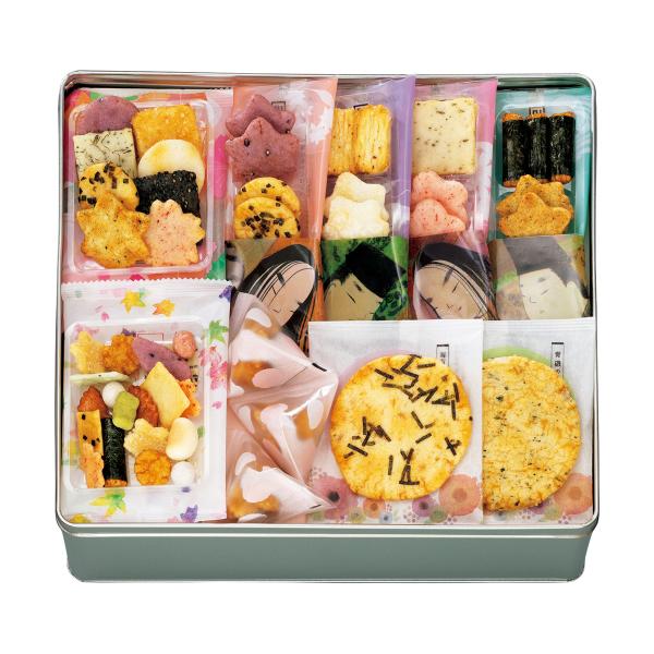 【三越伊勢丹 御中元 総合カタログ ギフトコード】Ｂ０３９４６３ 【商品名】〈京都　宇治式部郷〉宇治源氏のしらべ【内容量】さくら紅葉・花うららけし×各２袋、源氏歌あわせ×４袋、月まどか（海苔とだし醤油・和三盆蜜がけ・海老サラダ・藻塩サラダ×...