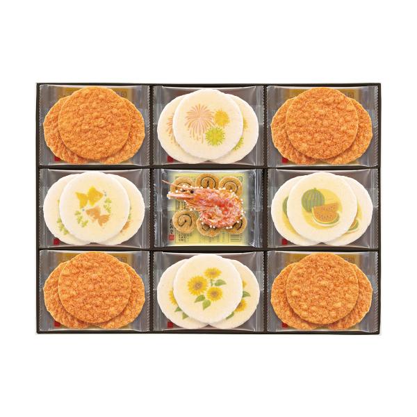 【三越伊勢丹 御中元 総合カタログ ギフトコード】Ｂ０３９８８３ 【商品名】〈桂新堂〉夏のたより【内容量】赤えび炙り焼き×１２袋、納涼・金魚玉・花火・向日葵×各３袋、甘えび浜焼き×２袋【外装サイズ】縦28×横38×高さ4cm