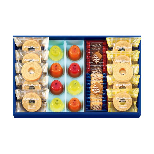 【三越伊勢丹 御中元 総合カタログ ギフトコード】Ｂ０４００４３ 【商品名】〈ユーハイム〉ギフトセット【内容量】リトルバウム（プレーン・レモン×各５）、２層仕立てのフルーツゼリー×８、リープヘン×１８【外装サイズ】縦31×横47×高さ6cm