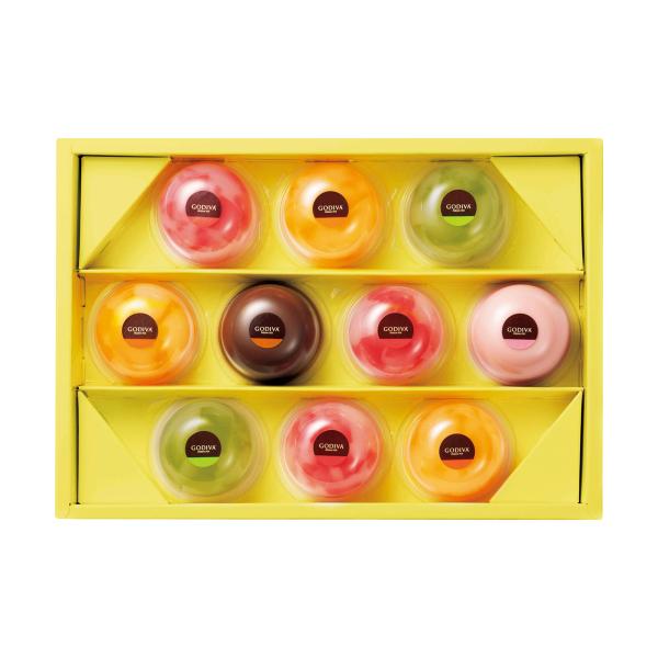 【三越伊勢丹 御中元 総合カタログ ギフトコード】Ｂ０４０１３３ 【商品名】〈ゴディバ〉ムースショコラ　エ　カカオフルーツジュレ【内容量】カカオフルーツジュレ（白桃・オレンジ×各３、ラ　フランス×２）、ムースショコラ（ショコラ・ストロベリー...