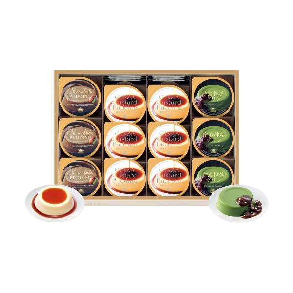 【三越伊勢丹 御中元 総合カタログ ギフトコード】Ｂ０４０２０３ 【商品名】〈モロゾフ〉銀座プリン詰合せ【内容量】銀座カスタードプリン（焦がしカラメルソース付）×６、京都　宇治抹茶プリン（あずきソース付）・チョコレートプリン×各３【外装サイ...