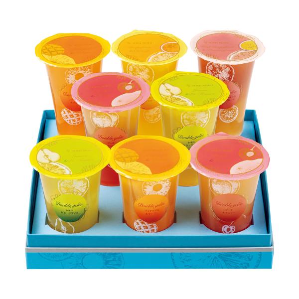【三越伊勢丹 御中元 総合カタログ ギフトコード】Ｂ０４０４４３ 【商品名】〈ヨックモック〉ドゥーブル　ジュレ【内容量】レッドグレープフルーツ＆パッションフルーツ・グレープフルーツ＆オレンジ×各１、ピーチ＆チェリー・パイナップル＆マンゴー・...