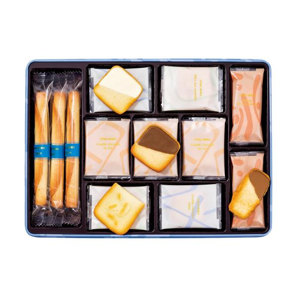 【三越伊勢丹 御中元 総合カタログ ギフトコード】Ｂ０４０５４３ 【商品名】〈ヨックモック〉サンク　デリス【内容量】シガール・バトードゥマカダミア×各６、ドゥーブルショコラオレ・ビエオザマンド×各１２、ドゥーブルショコラブラン×８【外装サイ...