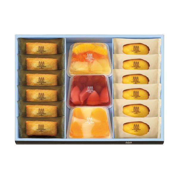 【三越伊勢丹 御中元 総合カタログ ギフトコード】Ｂ０４０５６３ 【商品名】〈アンリ・シャルパンティエ〉テリーヌ・ドゥ・フリュイ・アソート【内容量】フルーツゼリー３種×各１、フィナンシェ・マドレーヌ×各６【外装サイズ】縦27×横35×高さ4cm