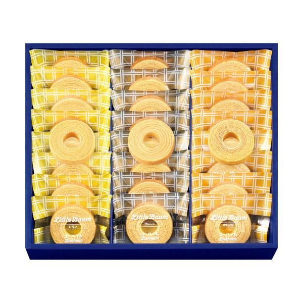 【三越伊勢丹 御中元 総合カタログ ギフトコード】Ｂ０４０７１３ 【商品名】〈ユーハイム〉リトルバウムサマーアソート【内容量】リトルバウム（レモン・プレーン・オレンジ×各８）【外装サイズ】縦33×横38×高さ8cm