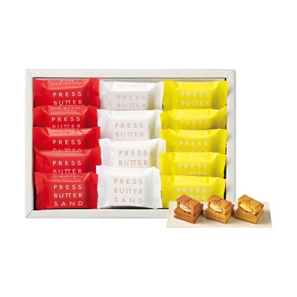 【三越伊勢丹 御中元 総合カタログ ギフトコード】Ｙ０４０９６３ 【商品名】〈プレスバターサンド〉バターサンド３種詰合せ（あまおう苺・檸檬）【内容量】バターサンド×４、バターサンド（あまおう苺・檸檬×各５）【消費・賞味期間】常温で２１日【外...