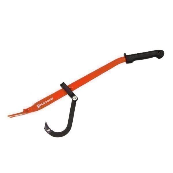 かかり木処理の木廻し用フック付きのブレイキングバー。小径木用。鍛造を施しており耐久性があります。ハンドル部分には樹脂製のグリップ付きで、しっかり握ることができます。■仕様[全長 cm] 76[質量 kg] 1.65[ ハスクバーナ Husq...