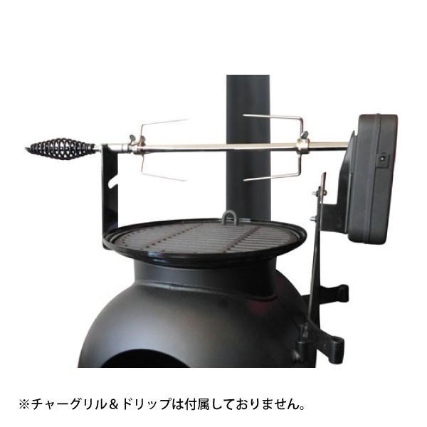 【こちらはオージーピッグのオプション商品です。】【本体は付属しませんので、ご購入の際はご注意ください。】▼回る回る！上手に焼けました！憧れの丸焼き器丸焼きはアウトドア料理の醍醐味！電動モーターで回転しながらワイルドに焼き上げます。チャコール...