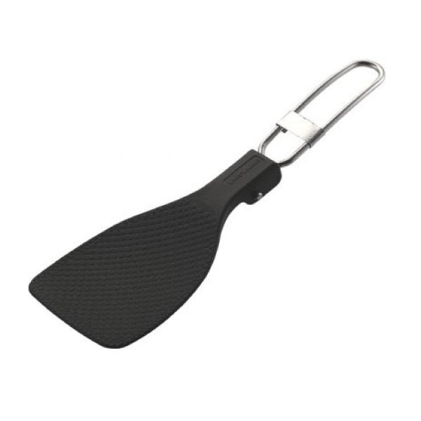 フォールディング仕様で携帯性抜群！ごはんが付きにくいダブルエンボス加工。■仕様[サイズ]使用時：約210×70×15（厚さ）mm　　　　収納時：約130×70mm［重量］40ｇ［材質］先端：ポリプロピレン（エンボス加工）　　　　ハンドル：ス...