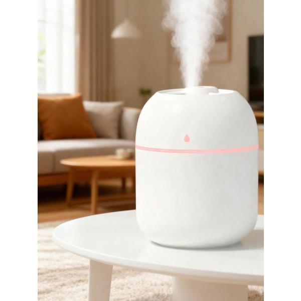 1個 ミニ加湿器、アロマディフューザー、USBカーアロマシステム、可愛いデスクトップのデコレーション、ムードライト付き、自宅、オフィス、リビング、キッチン、バスルームで空気質と睡眠の改善に役立つ