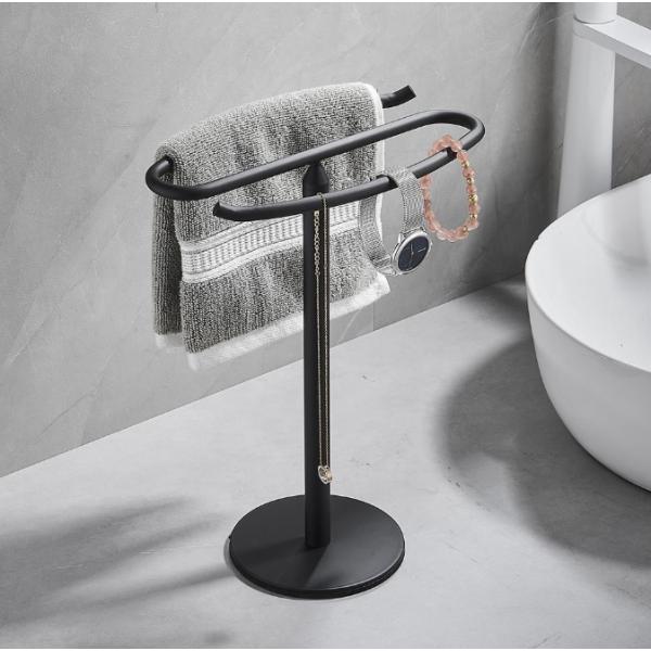 説明:デザイン: ラウンドベースのタオル掛け.しっかりと置きます.素材: 高品質のステンレススチール製のハンドタオルホルダーで.防錆.丈夫で耐久性があります.フリースタンディング:移動が簡単な卓上タオルホルダー.多目的:タオルホルダースタン...