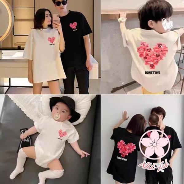 商品説明★商品内容：親子服★素材: 綿、ポリエステル1.おしゃれな親子ペアルック服！2.家族揃いで幸せ感たっぷり！3.家族旅行、撮影、運動会、お出かけに！4.記念、ご家族へ感謝の気持ちとしての贈り物に大！5.着心地の良い柔らかいコットンを使...