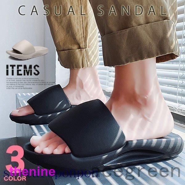 普段使いに便利な厚底シャワーサンダル。短パンやデニム・Tシャツなどどんなコーディネートにも合わせやすいデザイン。:バイヤーセレクトアッパー：EVAソール ：EVAサンダル メンズ スポーツサンダル おしゃれ 通気性 軽量 ビーチサンダル ア...