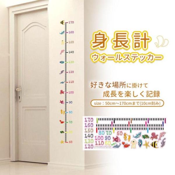 商品詳細:カラー:/画像通りサイズ:/F【商品説明】日に日に伸びていく子供の身長を、お家でも測れたらいいなと考えたことはありませんか？スペースが限られているという場合は、壁などにペタッと貼り付けて使えるこちらの「ステッカータイプ」の身長計が...