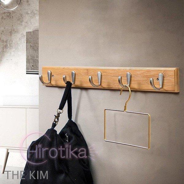 フック材質：亜鉛合金取り付け方法：穴の取り付けが必要ですサイズ：48.5 * 6 * 1.8cm（4フック）、61 * 6 * 1.8cm（5フック）、74 * 6 * 1.8cm（6フック）穴の距離：35CM（4フック）、47.5CM（5...