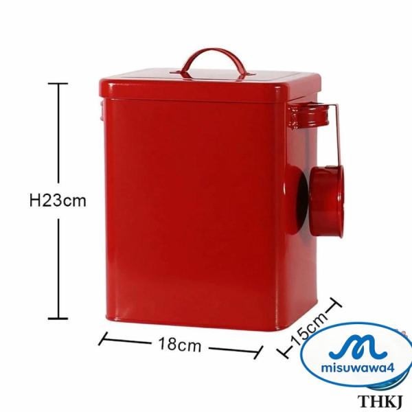【商品仕様】  素材：鉄製  重さ：約1040g  サイズ：18*15*23cm  商品内容：米びつ 5kg用*１点   ご注意：  商品画像に関しまして、モニターや環境によって色や風合いの見え方が違いますので、ご理解の上ご購入頂きますよう...