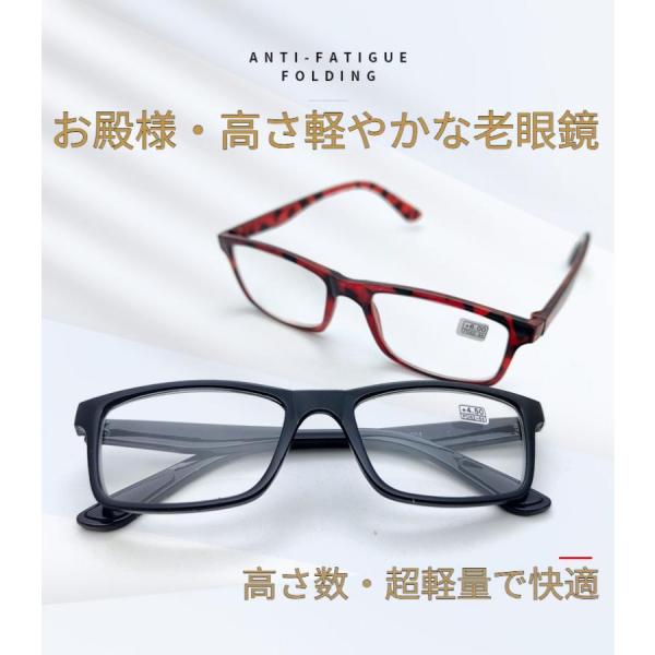 老眼鏡 強度 老眼鏡 4.5 5.0 5.5 6.0 7.0 7.5 8.0 ブルーライトカット メンズ レディース 軽い 老眼メガネ 黒 男性 女性 おしゃ