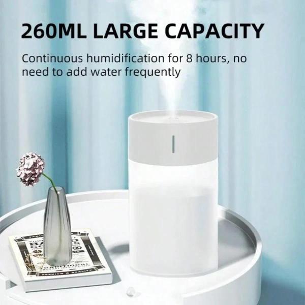 加湿器 小型 卓上 ミニ 超音波 アロマ 除菌 空気清浄機 260ML USB給電式 オフィス 部屋 寝室 車用 乾燥対策