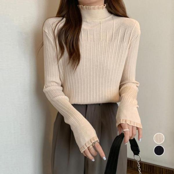 素材：ポリエステル65%＋アクリル35%カラー：ブラック/ベージュサイズ：ワンサイズ着丈:約60cm 肩幅:約34cm 袖丈:約55cm ゆき:約72cm 身幅:約41cm 胸囲:約82-130cm裏地：なし伸縮性：あり透け感：ベージュのみ...