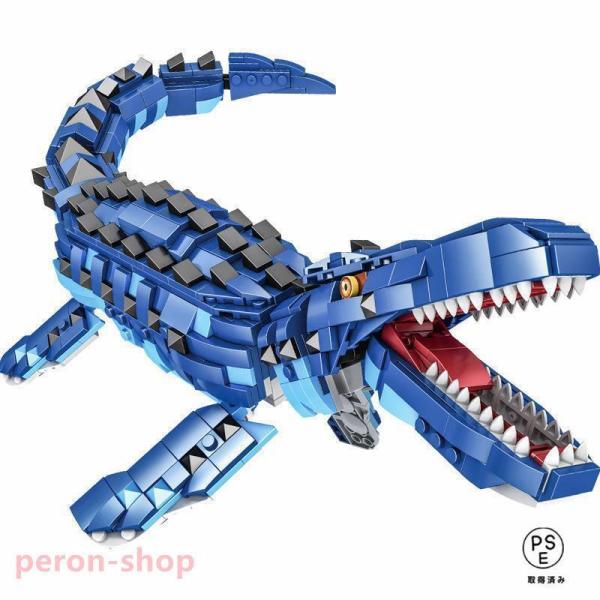 LEGO レゴ 互換 ブロック 恐竜 モササウルス 713 pcs 可動式 知育玩具 ミニフィグ 互換品 人形 組み立て 誕生日プレゼント 誕プレ laq ラキュー 夏休み 海の日