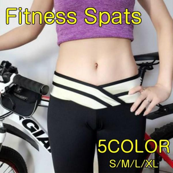 【在庫処分】在庫限りで終了となりますのでご奉仕価格にてご提供いたします！七分丈フィットネススパッツぴったりとフィットして動きやすく、ウェストクロスデザインがお洒落♪ヨガ、ピラティスやフィットネス、それからジョギング、ウォーキングなどアクティ...