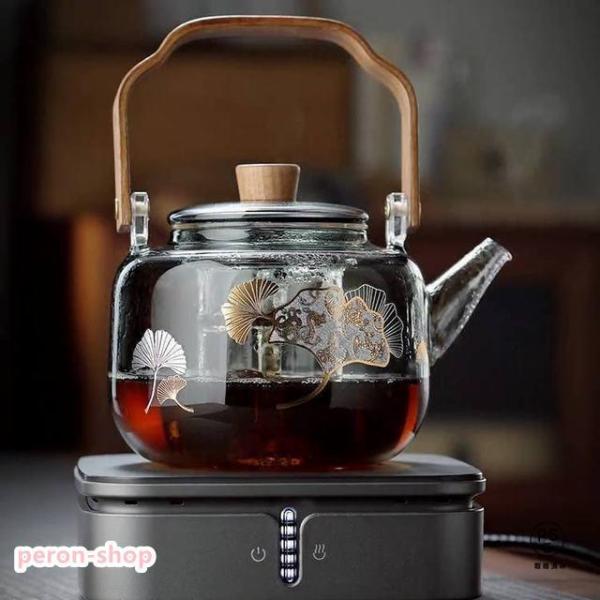 【加熱】お水入れてガスレンジとヒーター加熱可能です。IHコンロは使用不可です。麦茶などを煮出した熱いまま入れても変形したり何かが溶け出したりする心配なく使えます, プラスチックと違ってガラスはお茶の持ち味を保つことができます【素材】耐熱高硼...