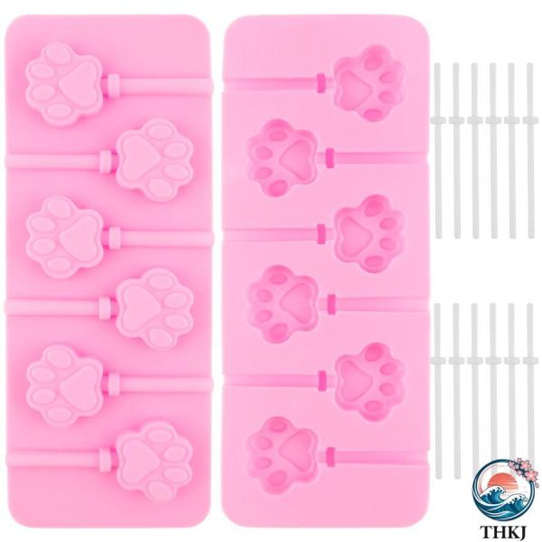 商品の説明                                                仕様: -サイズ:肉球ロリポップの型のサイズは9.25インチ×3.75インチ(長さ×幅)、各足の高さは1.35インチです。 -色:ピン...