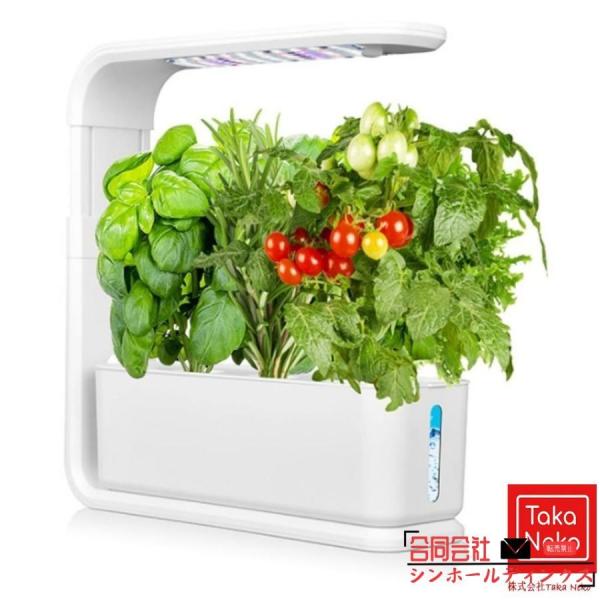 水耕栽培キット スタイリッシュ コンパクト 水耕栽培セット 室内 おしゃれ 家庭菜園 ハーブ 野菜 LEDライト 水耕栽培 ポット 自動給水器 植物 家庭菜園 キット