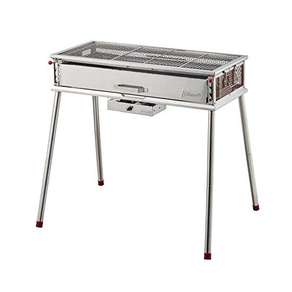 シルバー/使用サイズ：80×52×70/40、収納時：75×37×18/2000035724・パッケージ個数:1・【使用シーン】アウトドア・キャンプ・BBQで活躍する、焼網の高さで火力の調節が可能な機能性に優れたオールステンレス大型グリルで...
