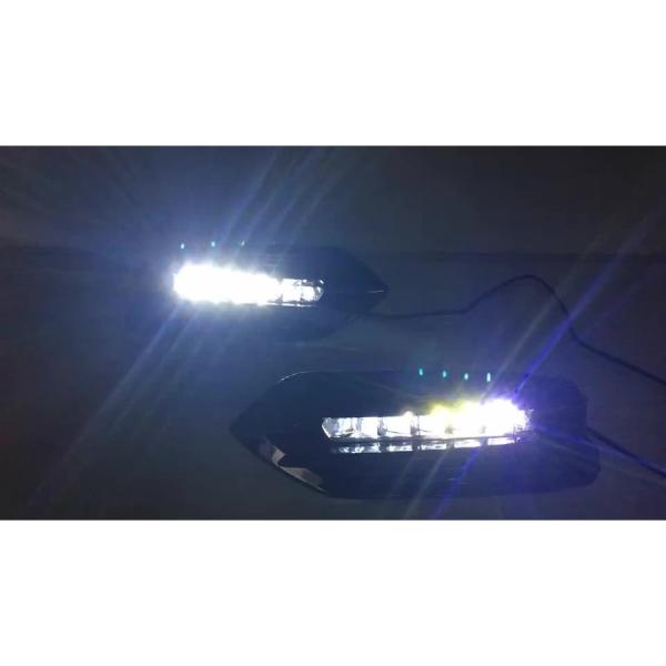 モデル：VEZEL 年：2013-2016 電圧：12V 色：白/黄色/ blue 製品名：カーLEDデイタイムランニングライトパッキング：カラーボックス使用法：車の装飾 ホンダベゼル20182019イエローターンシグナルリレーDRLフォグ...