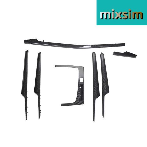 2018-2021年式アウディQ5 Q5L用カーボンファイバーインテリアカーボンファイバー素材、純正サイズ、ぴったりフィット、スタイリッシュで美しい、精巧で高級感のあるデザイン材質: カーボンファイバー仕様: 7点セット適用車種: アウディ...