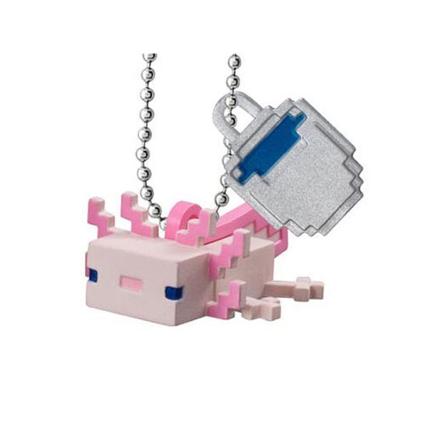 ボールチェーン付でバッグなどにつけられるスイングマスコットにが登場！MINECRAFT スイングマスコット3 ウーパールーパー＆バケツ・ウーパールーパー＆バケツ 単品サイズ：5.5cm状態：国内正規品・カプセル開封済み※カプセルなしでのお届...