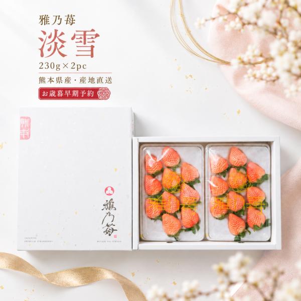 【発売日：2026年12月01日】【お歳暮・冬ギフト早期予約】通常価格より200円OFFの早期予約特典対象商品です。熊本県玉名市横島町の農園から、雅乃苺の白いちご「淡雪」を産地直送でお届けします。淡雪は、ほんのり桜色の美しい果皮、やさしく上...