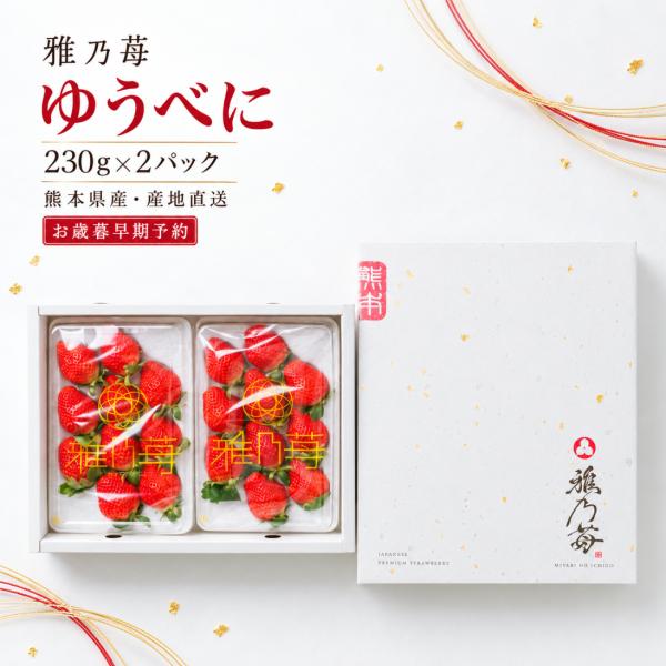【発売日：2026年12月01日】【お歳暮・冬ギフト早期予約】通常価格より200円OFFの早期予約特典対象商品です。熊本県玉名市横島町から、雅乃苺の「ゆうべに」を産地直送。ゆうべには熊本県で誕生したいちごで、鮮やかな赤色、豊かな香り、しっか...