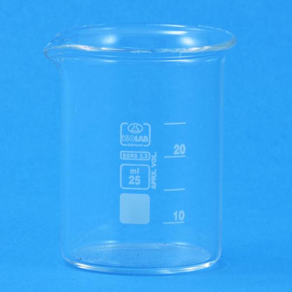 ドイツISOLAB社製。シリーズ名：ビーカーブランド名：ISOLABメーカー型番：ibk25原産国／製造国：トルコ代表カラー：透明日用品・文房具の素材：ほうけい酸3.3ガラス規格：ISO 3819及びDIN 12331規格品容量：25ml全...