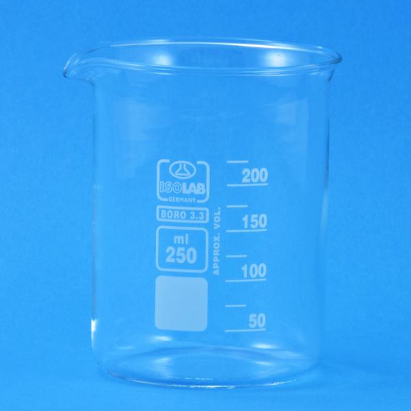 ドイツISOLAB社製。シリーズ名：ビーカーブランド名：ISOLABメーカー型番：ibk250原産国／製造国：トルコ代表カラー：透明日用品・文房具の素材：ほうけい酸3.3ガラス規格：ISO 3819及びDIN 12331品容量：250ml全...