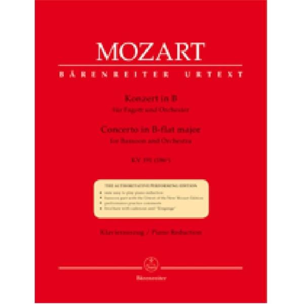 作曲者:モーツァルト/Mozart W.A.編曲/校正:F. Giegling/J. Gower/M. Schelhaas編成:Bassoon Piano出版社:Barenreiter出版番号:BA 4868-90