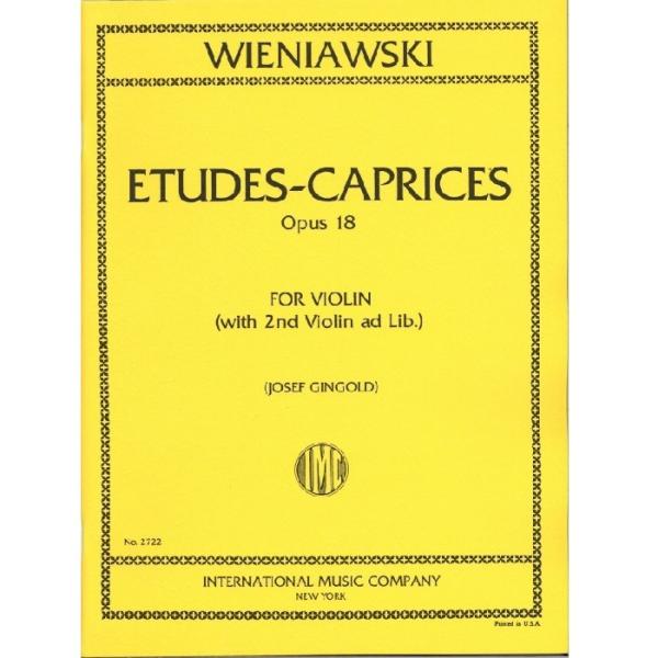 作曲者:ヴィエニャフスキ/Wieniawski H.編曲/校正:J. Gingold編成:Violin Studies: 2Vn出版社:IMC（インターナショナル・ミュージック）出版番号:IMC 2722 ※当店は国内・輸入楽譜合わせて約2...