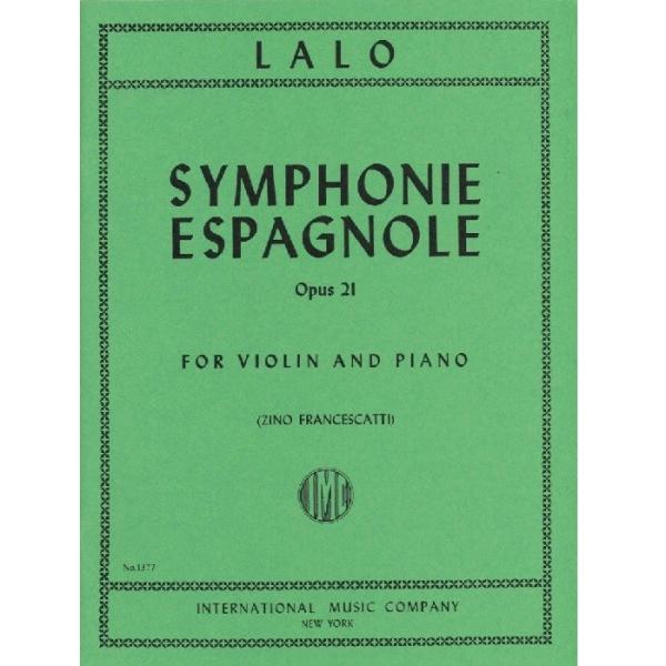 作曲者:ラロ/Lalo E.編曲/校正:Z. Francescatti編成:Violin/Piano出版社:IMC出版番号:IMC 1377※当店は国内・輸入楽譜合わせて約2万冊を蔵書しております。楽譜のご相談や在庫状況、納期などお気軽にお...