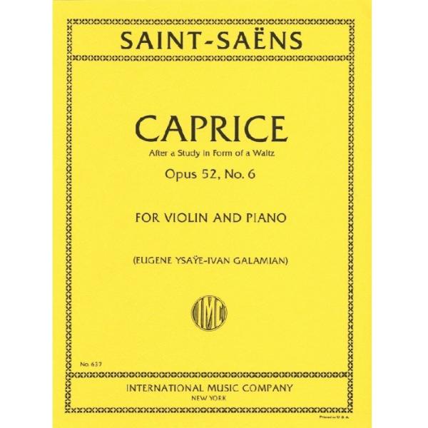 作曲者:サン＝サーンス/Saint-Saens C.編曲/校正:arr. E. Ysaye/ed. I. Galamian編成:Violin/Piano出版社:IMC出版番号:IMC 637 ※当店は国内・輸入楽譜合わせて約2万冊を蔵書して...