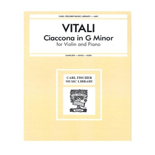 作曲者：ヴィターリ（トマソ・アントニオ）/Vitali T.A.編曲/校正：D. David/L. Charier/L. Auer編成：Violin,Piano出版社：Carl Fischer（カール・フィッシャー）出版番号：L 861 ※...