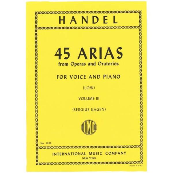 作曲者:ヘンデル/Handel G.F.編曲/校正:S. Kagen編成:Low Voice Keyboard出版社:IMC出版番号:IMC 1698使用言語：イタリア語、英語 ※当店は国内・輸入楽譜合わせて約2万冊を蔵書しております。楽譜...