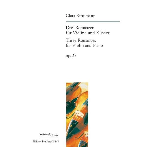 作曲者:シューマン（クララ）/Schumann C.編曲/校正:J. Draheim編成:Violin/Piano出版社:Breitkopf（ブライトコップ）出版番号:EB 8645 ※当店は国内・輸入楽譜合わせて約2万冊を蔵書しております...