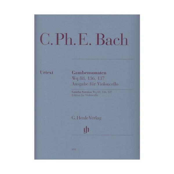 作曲者：バッハ（カール・フィリップ・エマヌエル）/Bach C.P.E.編曲/校正：W. Ensslin/E.-G. Heinemann/W. Kostujak編成：Violoncello Cembalo出版社：Henle（ヘンレ）出版番号...