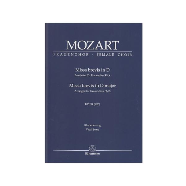 作曲者:モーツァルト/Mozart W.A.編曲/校正:arr. H. Breuer/red. M. Focke編成:Vocal Score: SMez Choir Kbd出版社:Barenreiter（ベーレンライター）出版番号:BA 5...