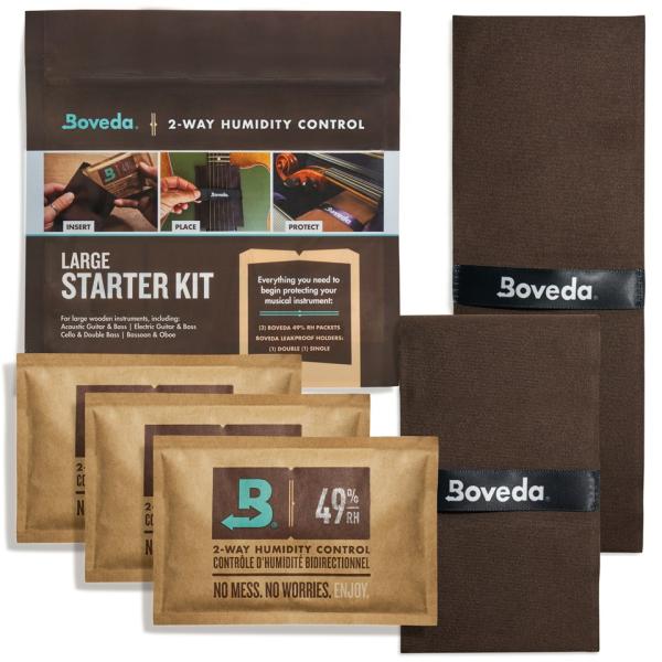 Boveda(ボヴェダ)の湿度調整剤は、楽器ケースに入れるだけで環境に応じて水分を放出・吸収し、理想的な湿度を維持します。3ヶ月ごとに湿度調整剤を入れ替えていただくことで、楽器のネック反り、ひび割れ、弓毛伸縮などを防ぎながら永続的に楽器の管...